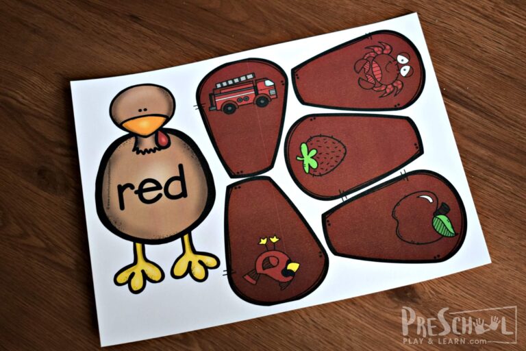 Turkey Colors - Free Printable Turkey Feathers Activity
