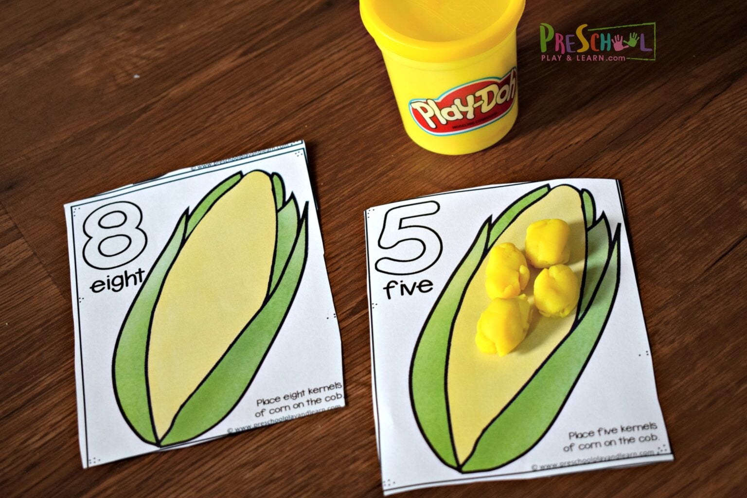 🌽 Count to 20 Corn Counting Activity with Playdough