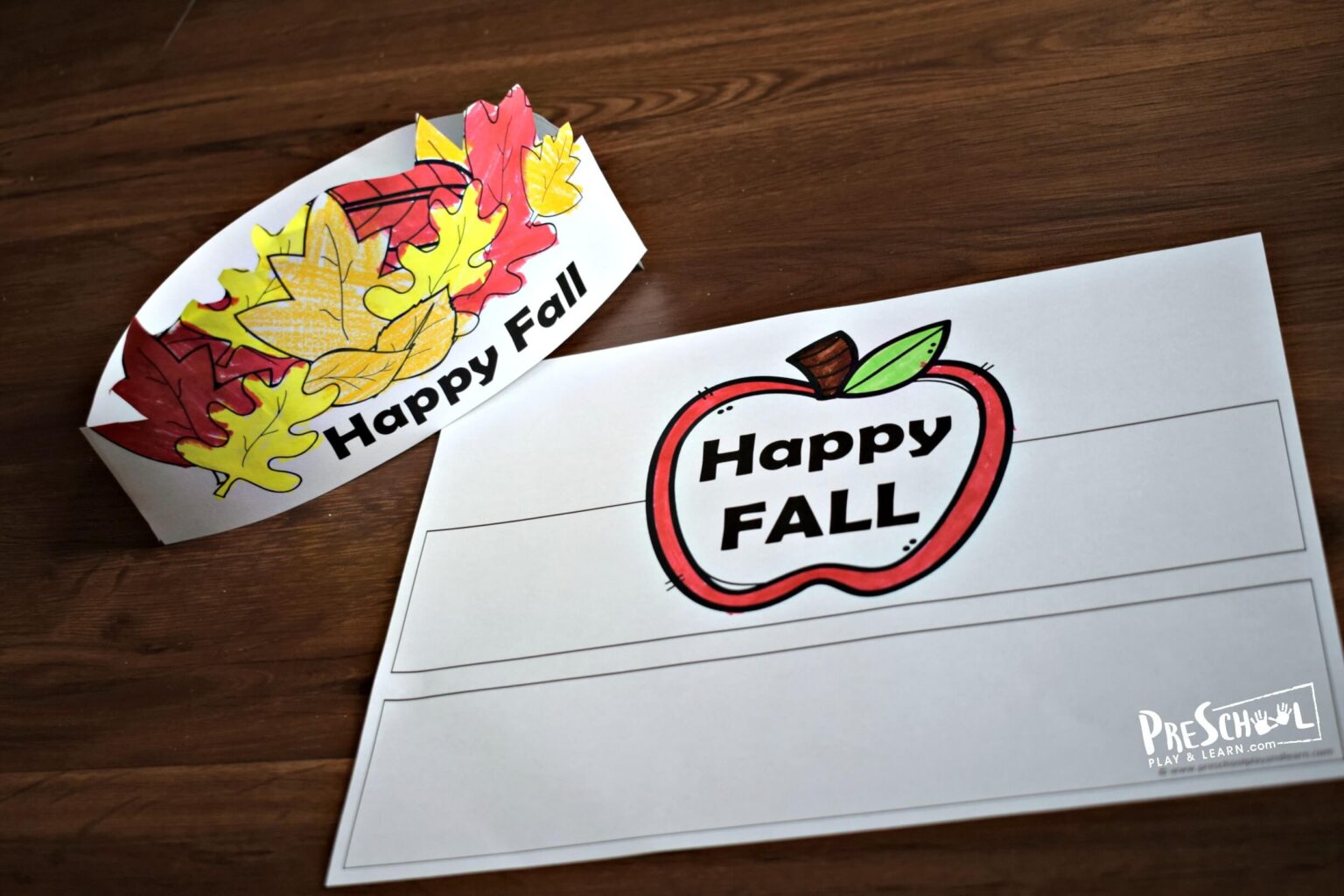 🍂 Preschool Fall Hat Crafts (Free Printable Templates)