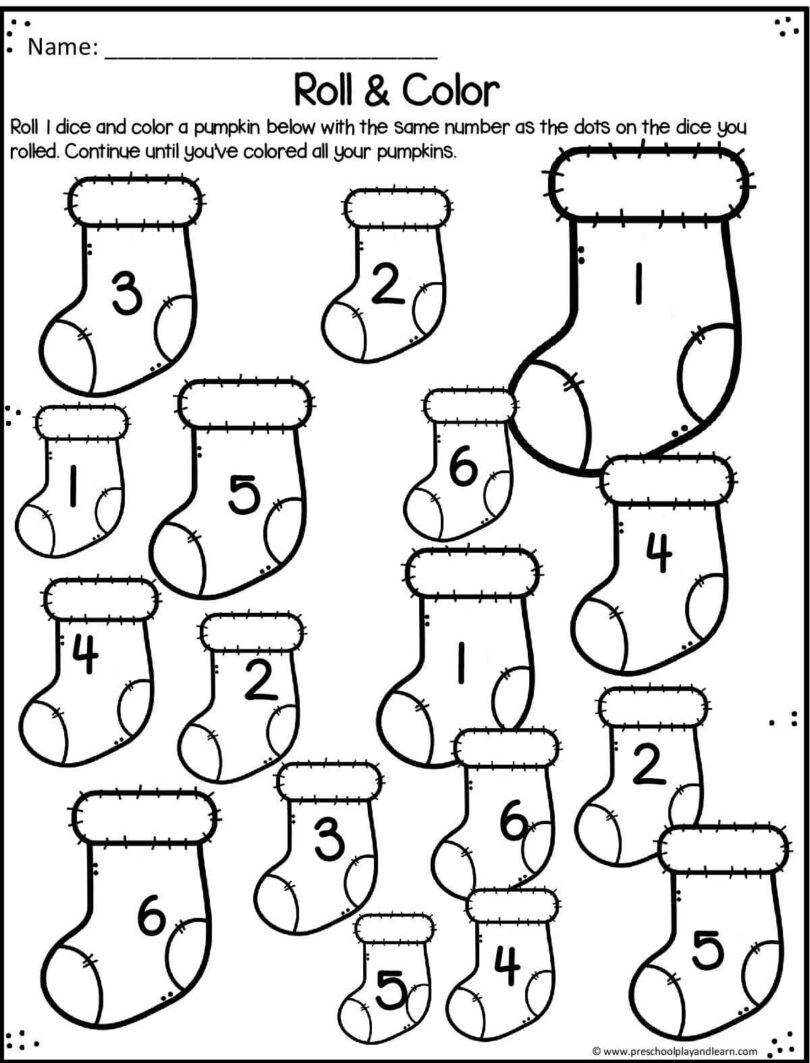  FREE Printable Christmas Worksheets For Preschool