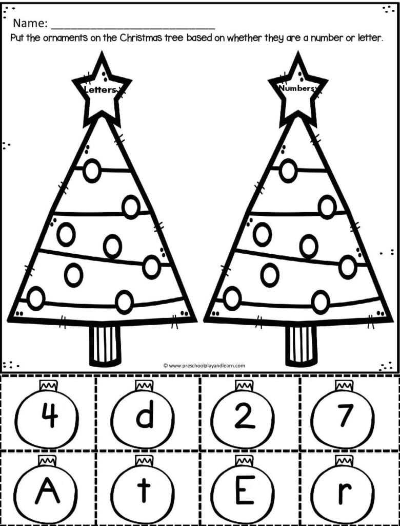 🎄 FREE Printable Christmas Worksheets for Preschool