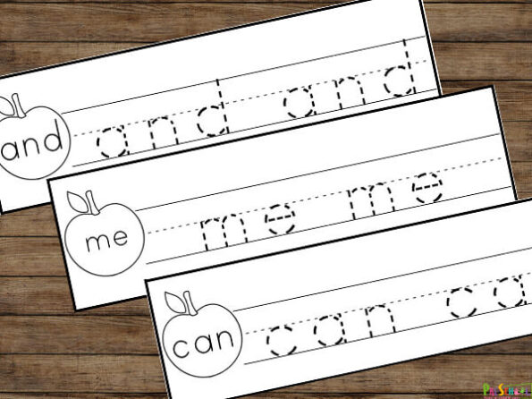 🍏 FREE Apple Preschool Sight Words Printable