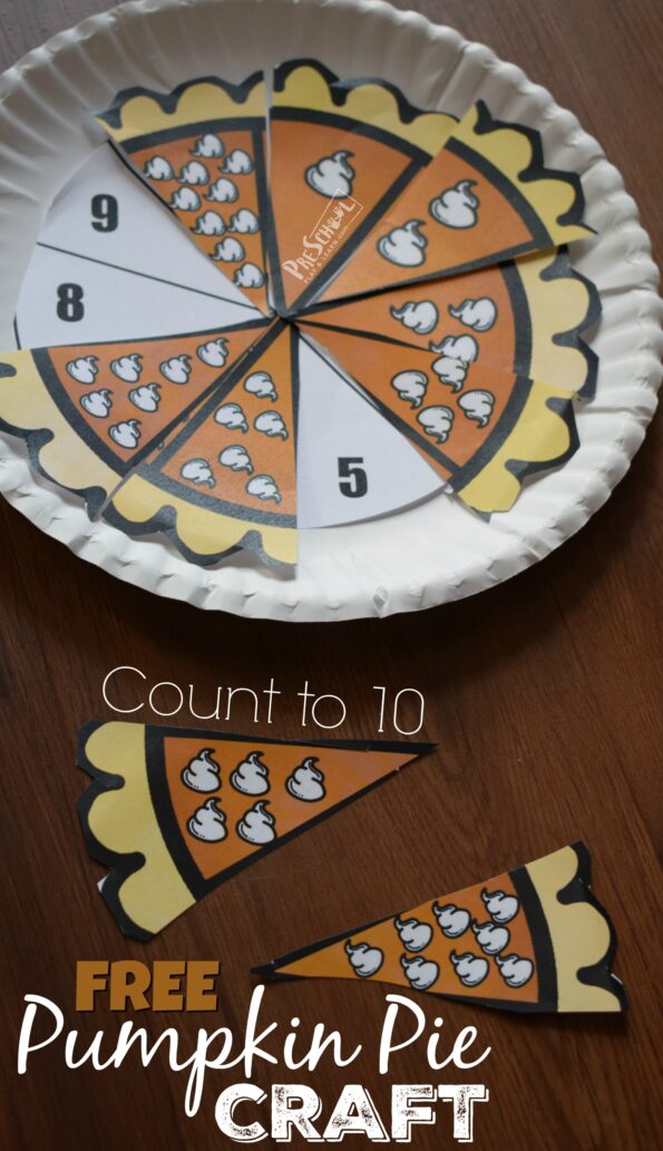 Pumpkin Pie Counting Craft - Free Printable Template