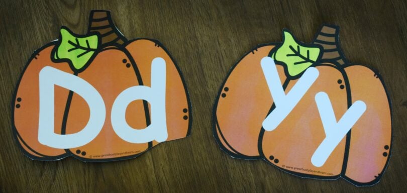 Pumpkin Alphabet Traceable Letters (Free Printable!)