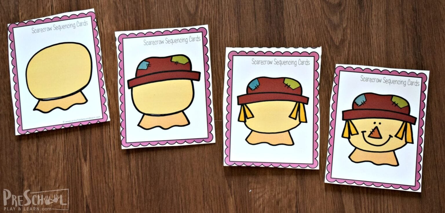 🍂 FREE Printable Fall Sequencing Cards Activity for Preschoolers