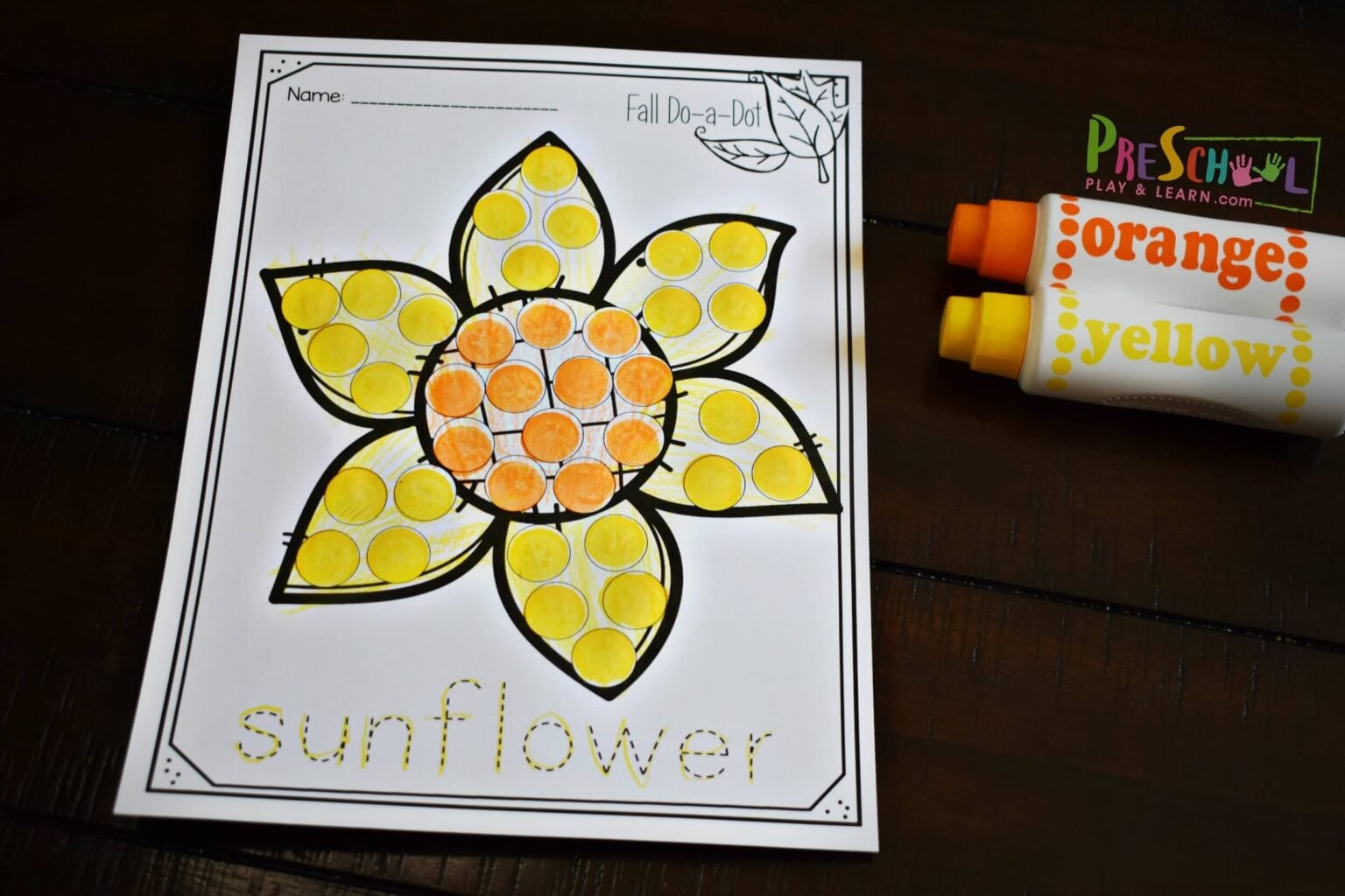 🍂 Simple Do a Dot FREE Printable Worksheets for Fall