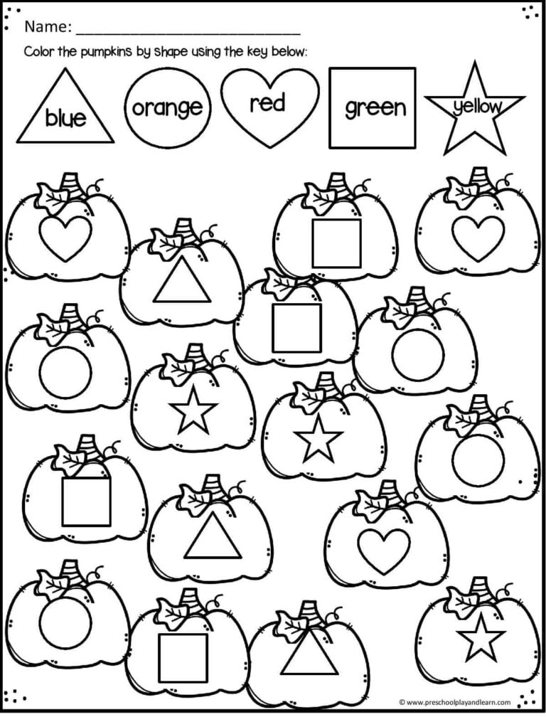 🦃 FREE Printable Thanksgiving Worksheets for Preschool