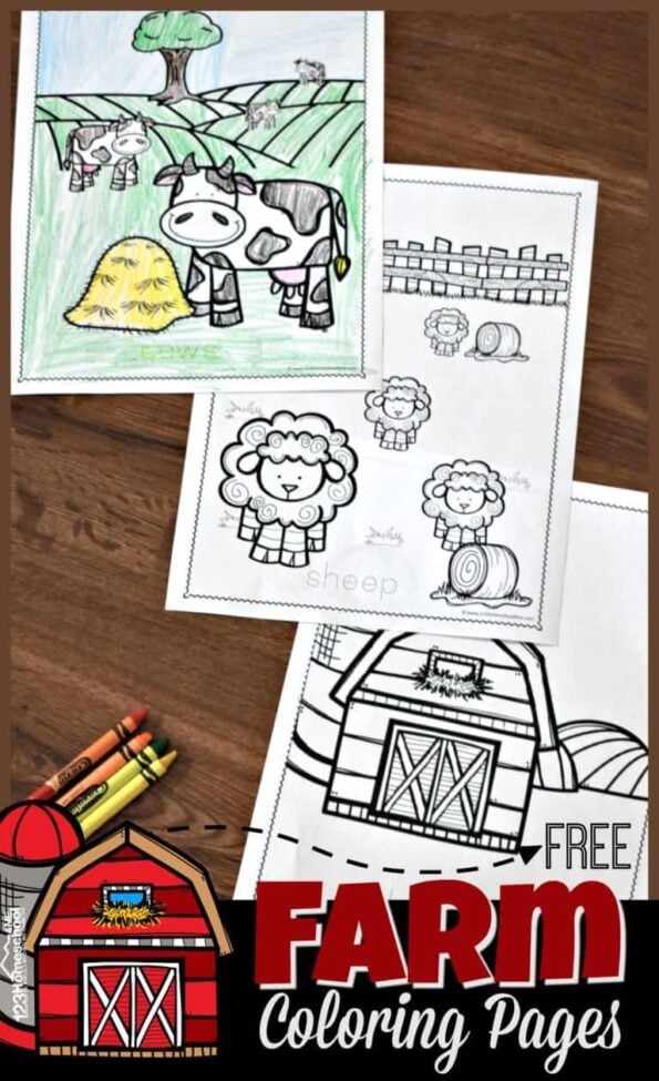 🚜 FREE Printable Farm Worksheets and Activities for Preschool