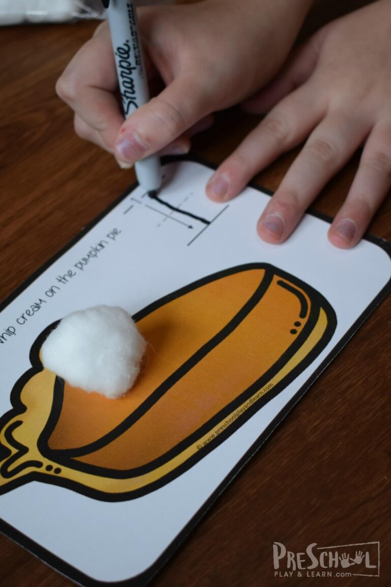 🥧 Pumpkin Pie Counting Activity - Count and Trace Free Printable