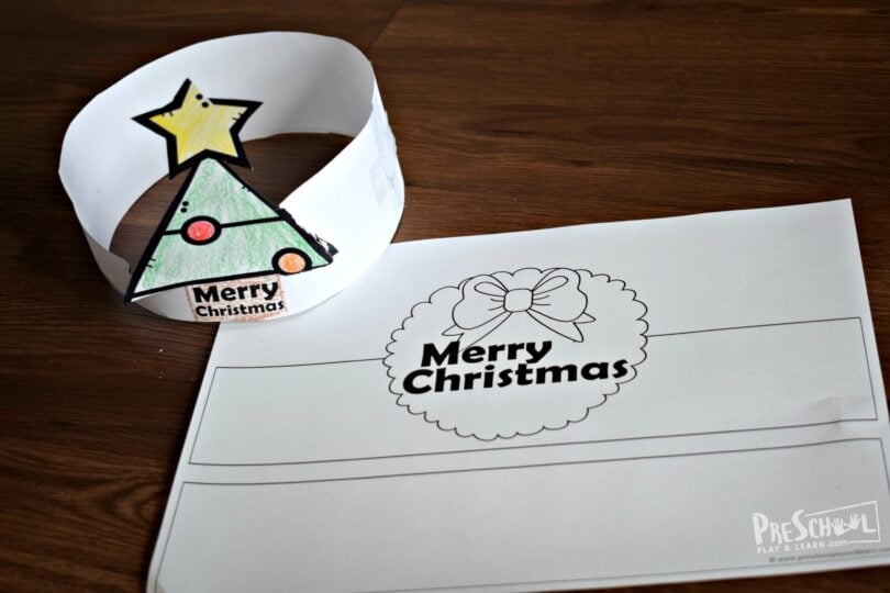 🎄 FREE Printable Christmas Hat Template - Preschool Crafts