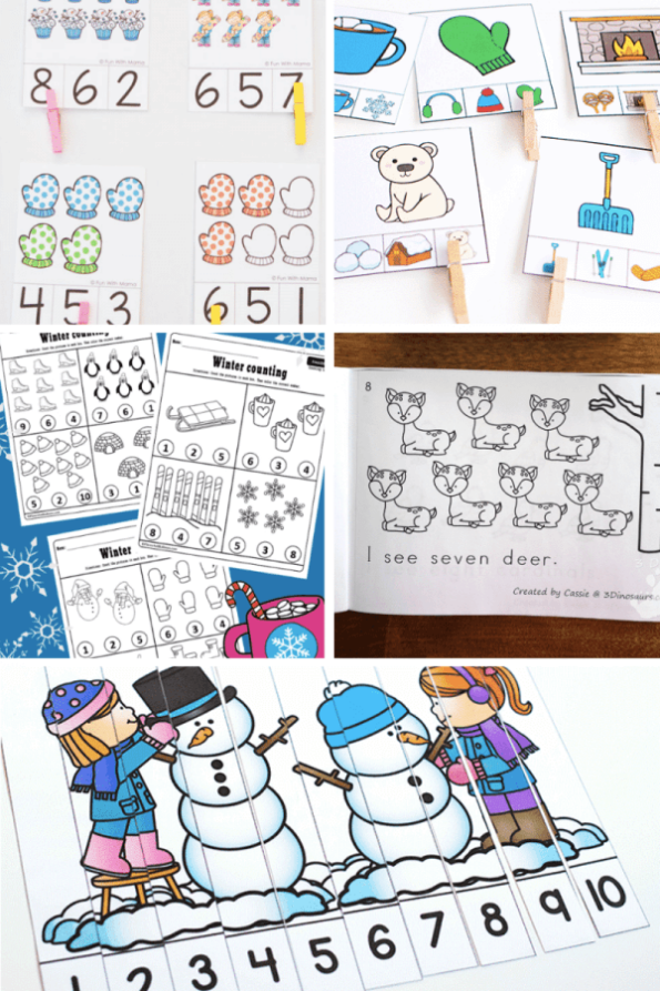 ⛄ FUN Counting Winter Math Activities for Preschoolers