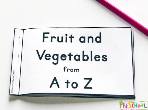 FREE Fruit and Vegetable Printables A-Z - ABC Reader for Preschoolers