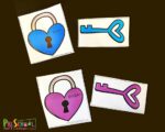 💖 Printable Lock & Key Valentines Day Color Matching Activity
