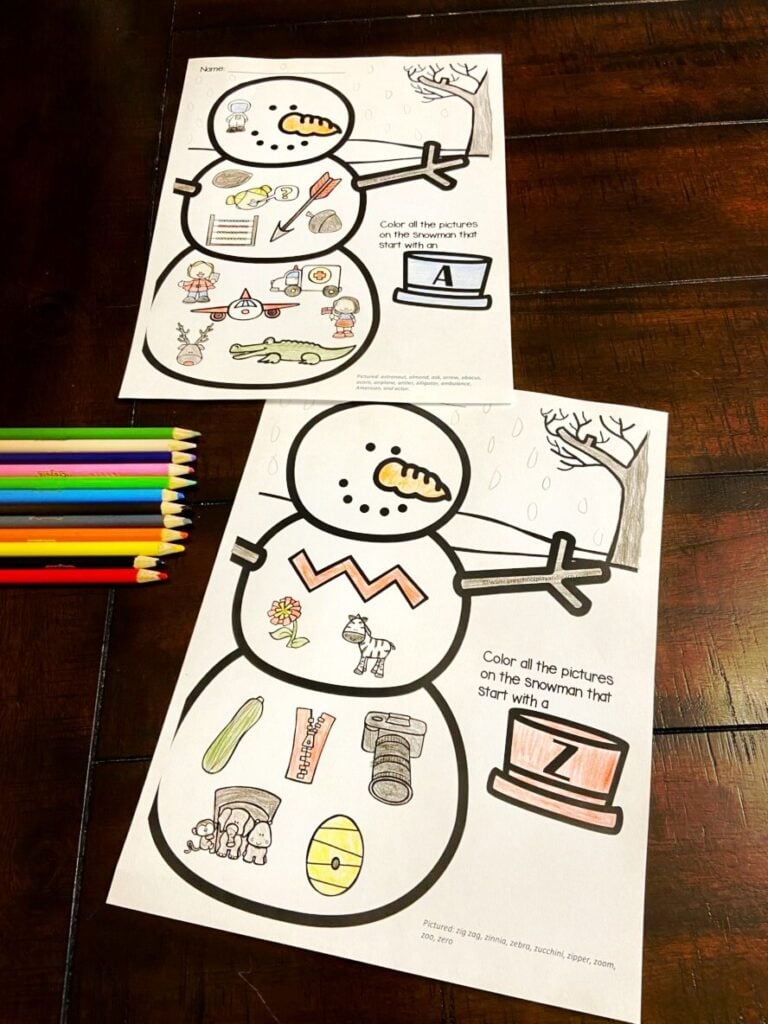FREE Printable Beginning Sounds Phonics Game