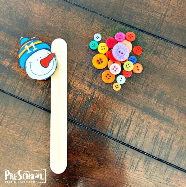 ⛄ Counting Snowman Craft for Preschoolers (printable template)