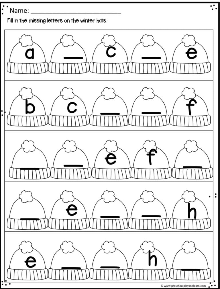 ️️ FREE Winter Worksheets for Preschoolers & Kindergarten