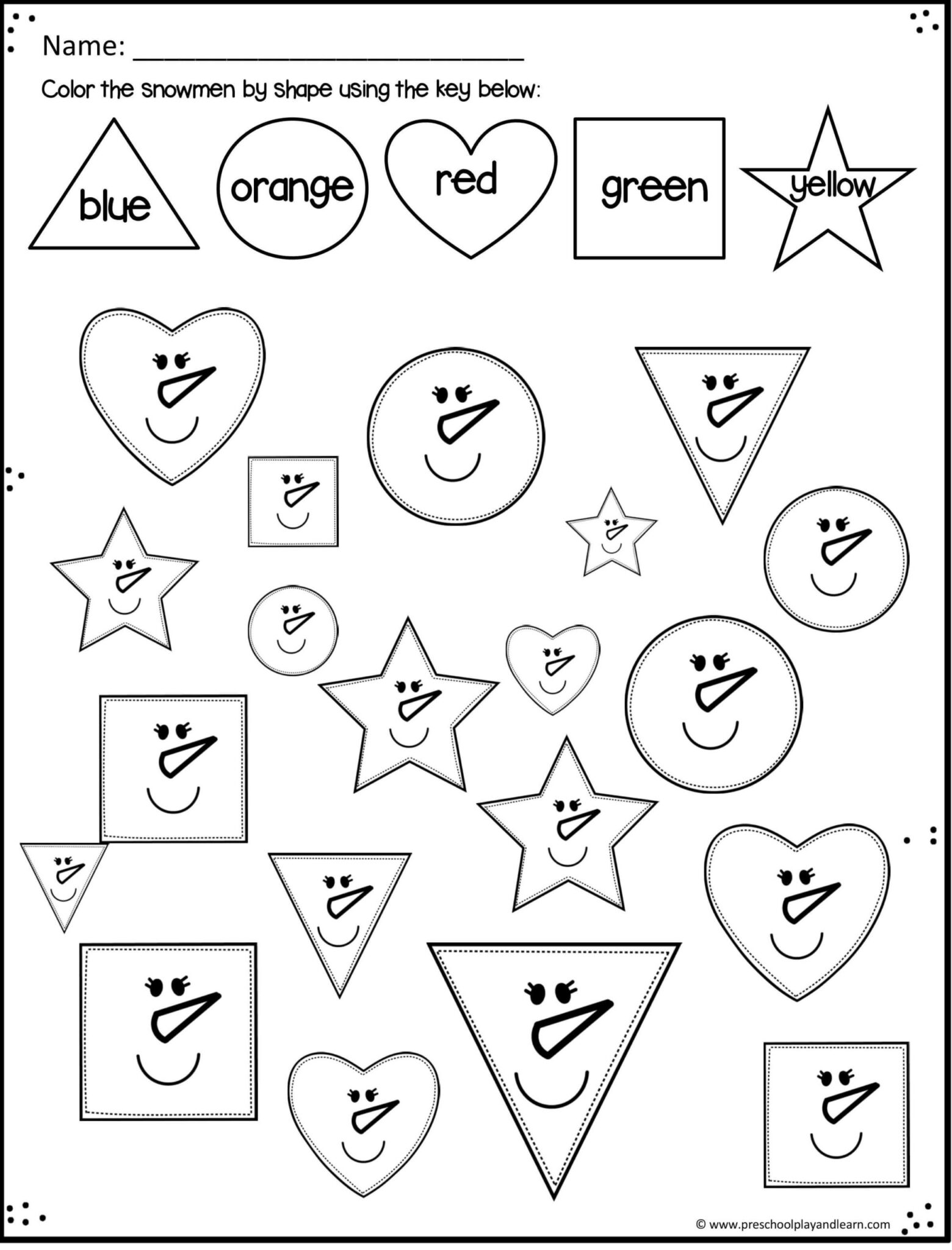 ️️ FREE Winter Worksheets for Preschoolers & Kindergarten