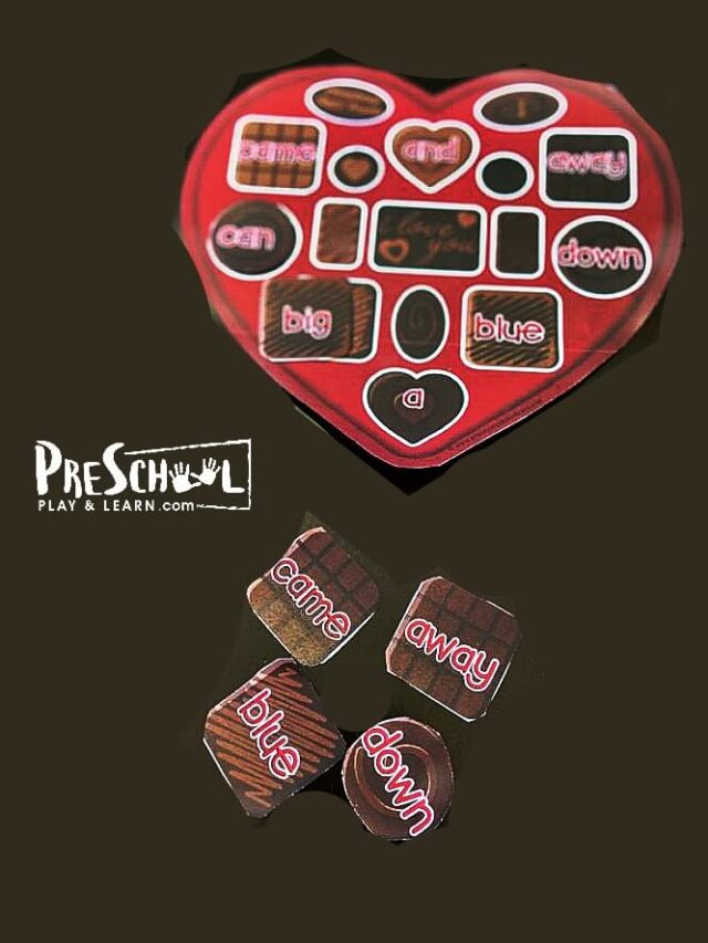 💗 Chocolate Box Preschool Sight Words Activity for Valentines Day