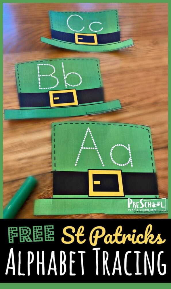 🍀 Leprechaun Hat Letter Tracing with FREE Printable