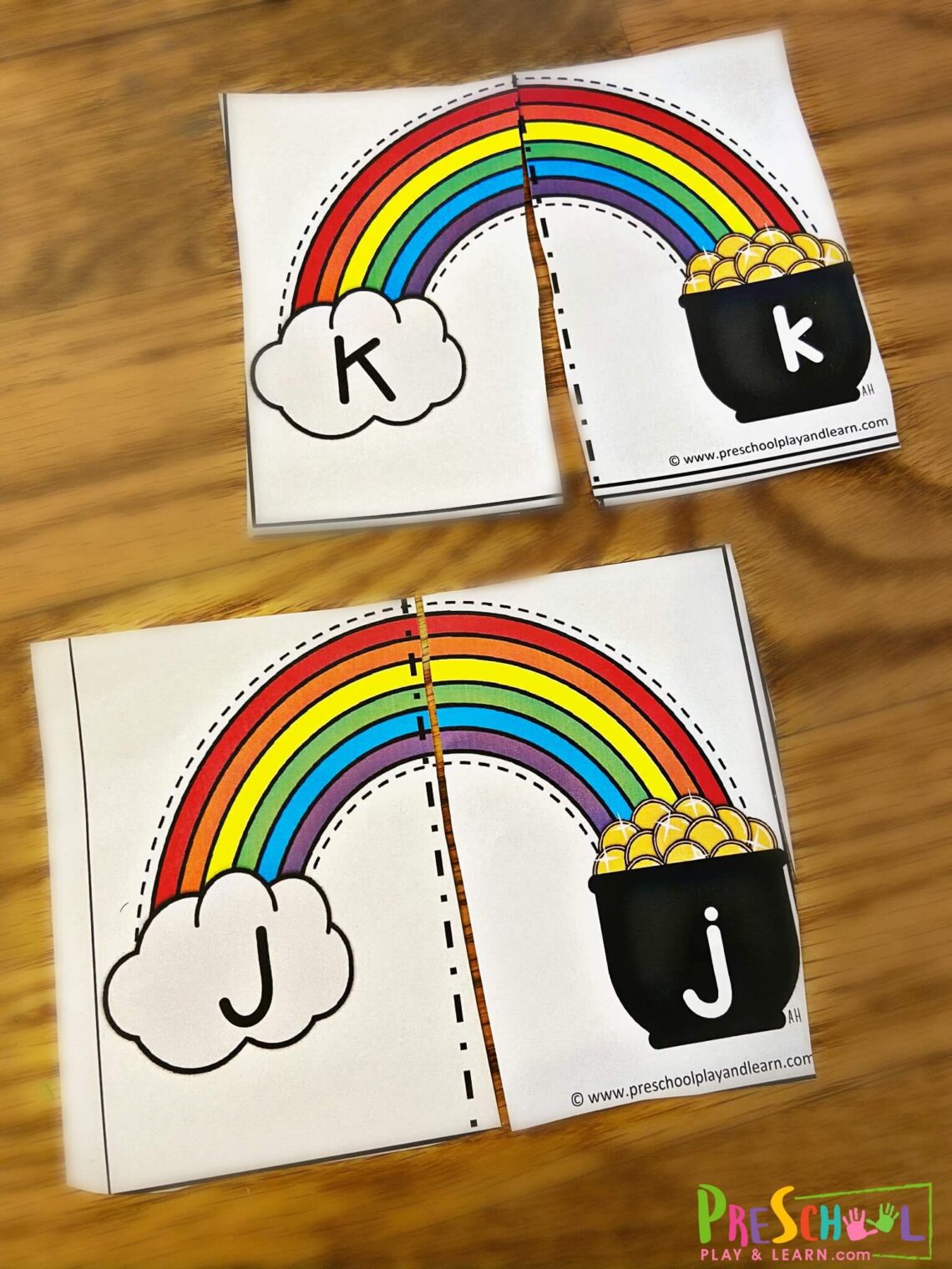 🌈🍀 FREE St Patricks Day Alphabet Matching Printables