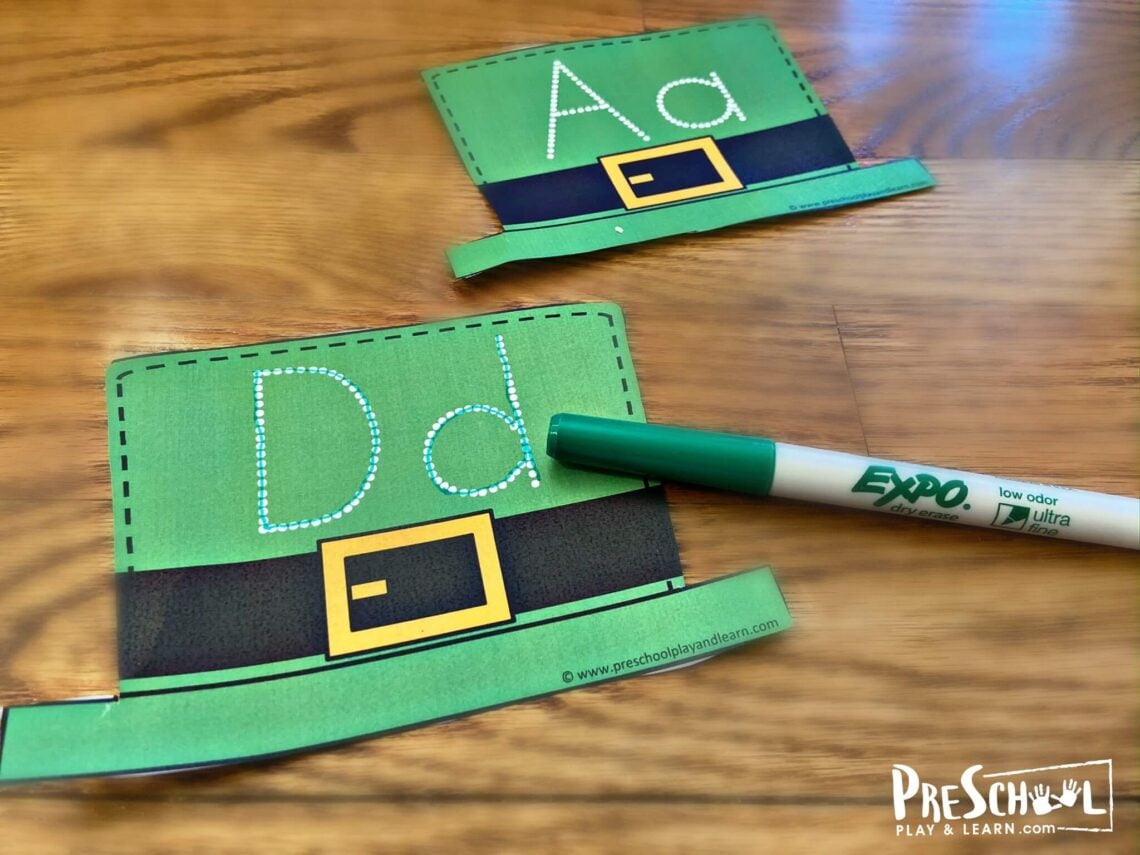 🍀 Leprechaun Hat Letter Tracing with FREE Printable