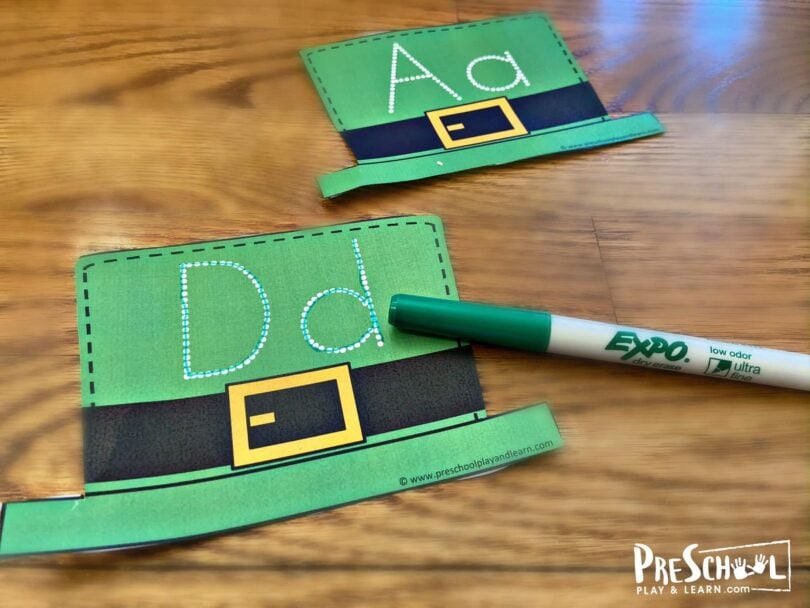 🍀 Leprechaun Hat Letter Tracing with FREE Printable