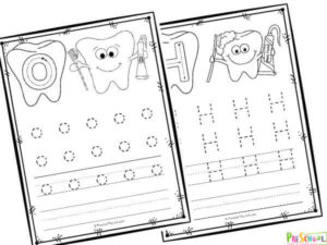 🦷 FREE Teeth Alphabet Letter Tracing Worksheets - Dental Activity