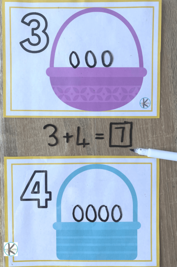 FREE Printable Counting Easter Playdough Mats fro Preschoolers