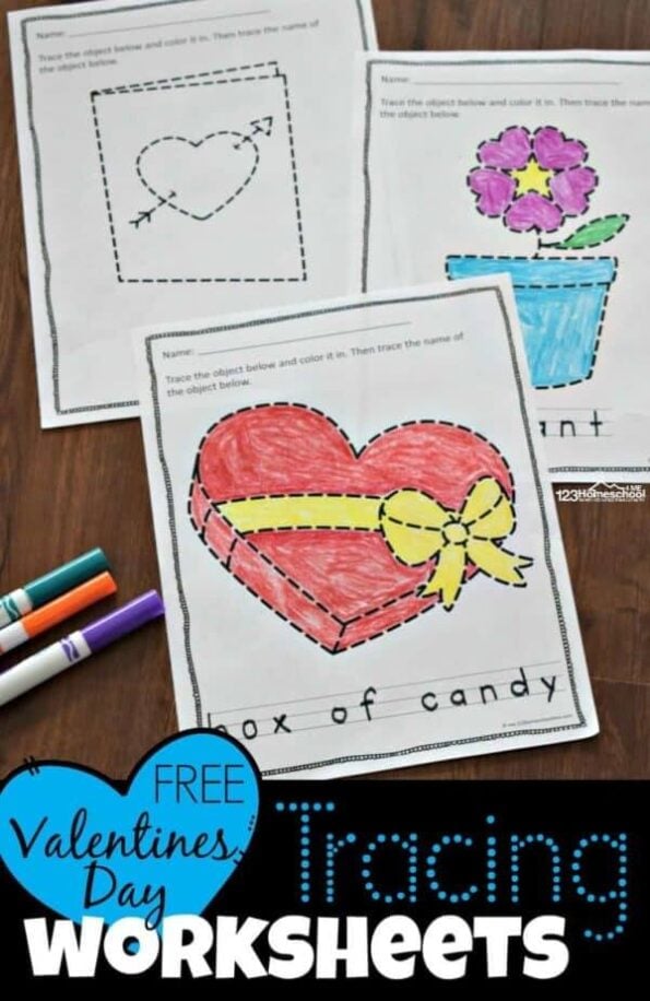 💗 FREE Counting Mats Valentine's Day Activities for Preschoolers