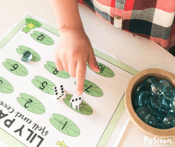 🐸 FREE Frog Printable Preschool Number Recognition Games