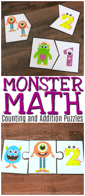 FREE Printable Monster Shape Playdough Mats Activity