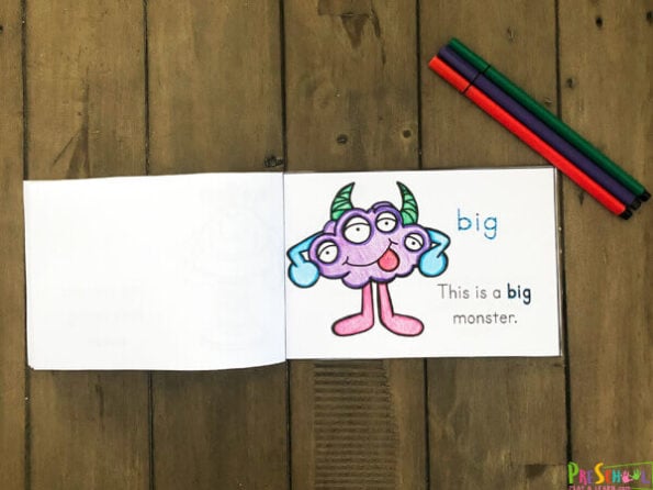 Monster FREE printable sight word books pdf