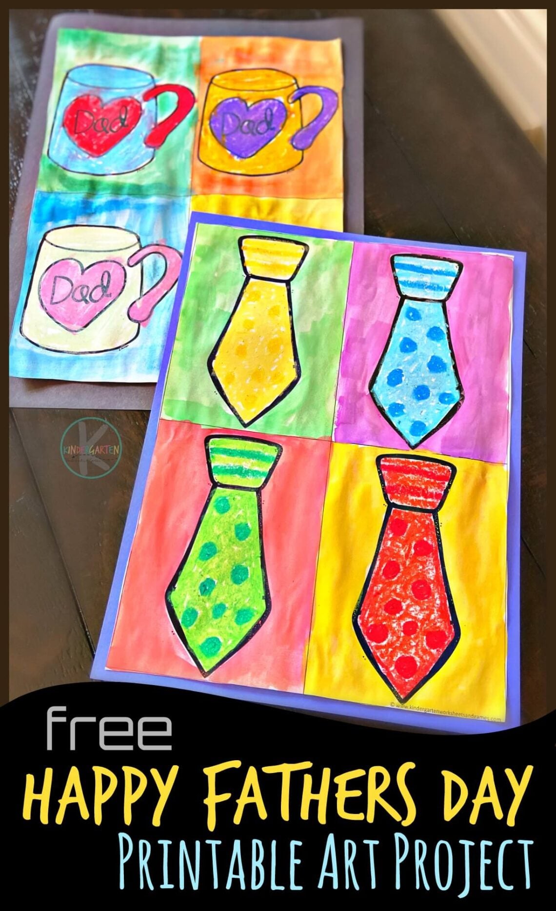 🍩 FREE Printable Donut Fathers Day Crafts for Preschool