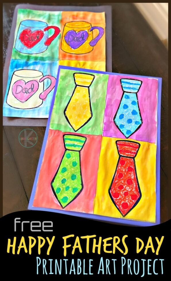 🍩 FREE Printable Donut Fathers Day Crafts for Preschool
