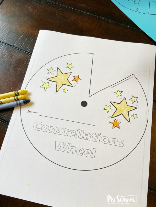⭐ Free Constellations for Kids Printable Wheel pdf