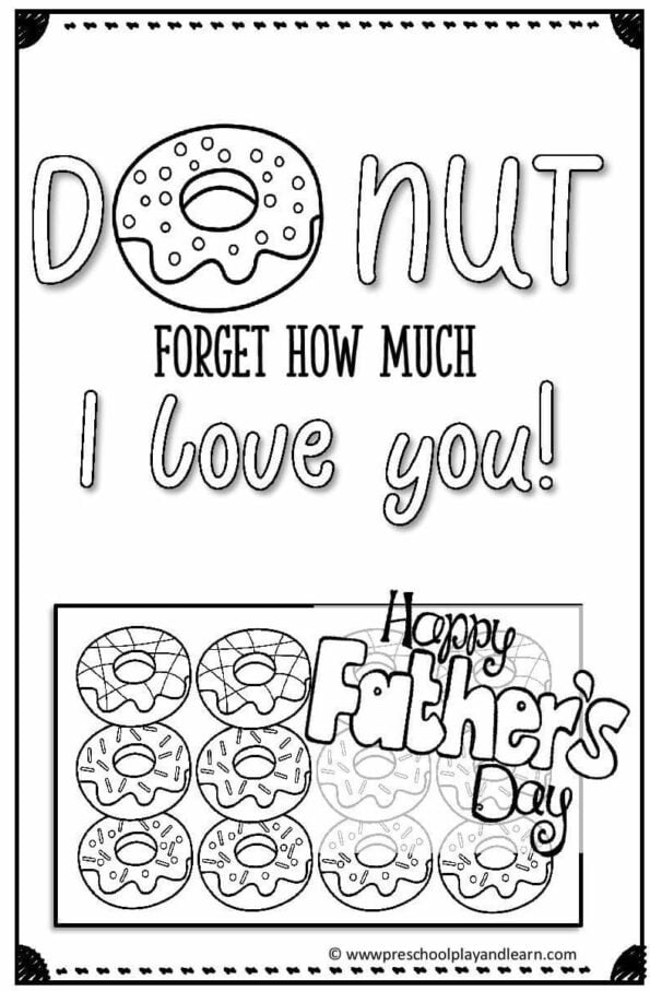 FREE Printable Father's Day Cards to Color