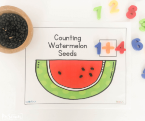 FREE Counting Activity with a Watermelon Worksheet