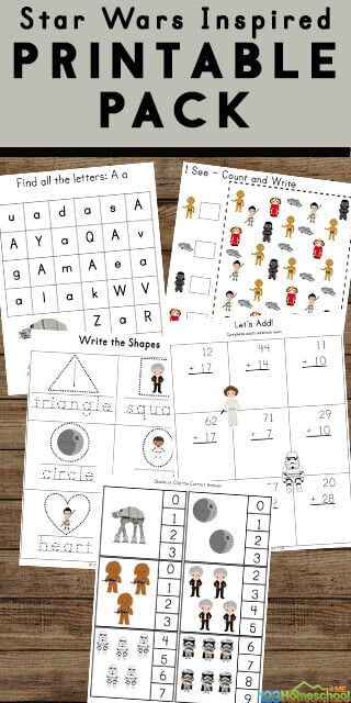 FREE Printable Star Wars Find the Letter Worksheets for Kids