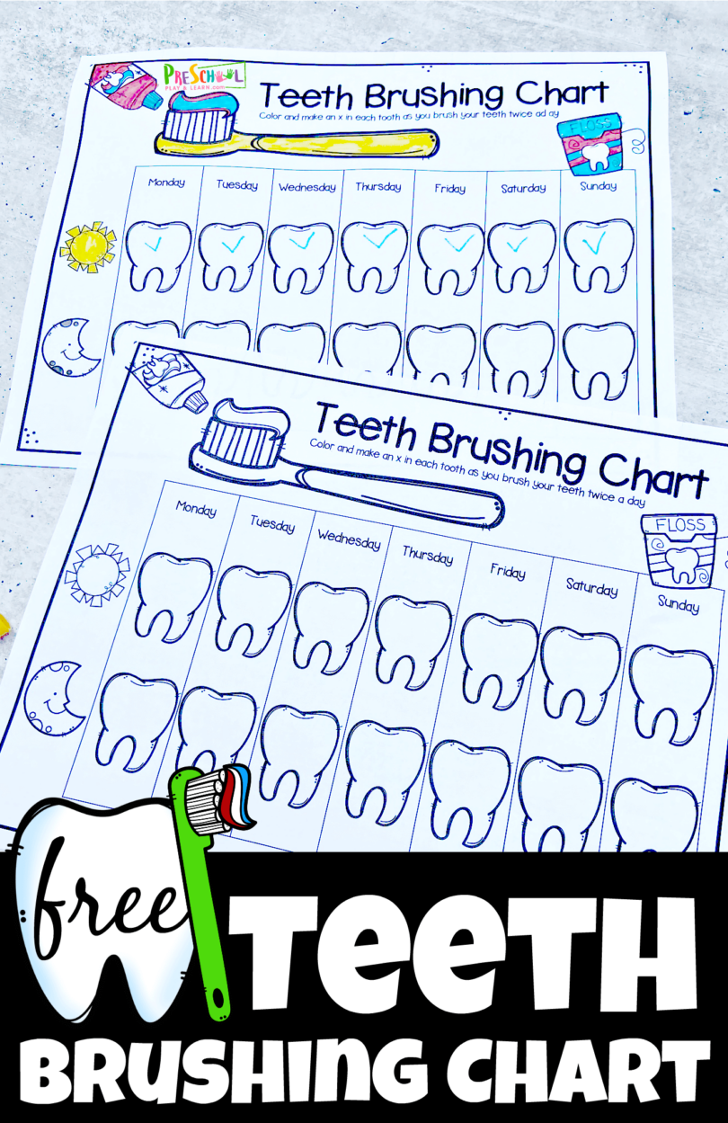 🦷 FREE Printable Teeth Brushing Chart for Kids