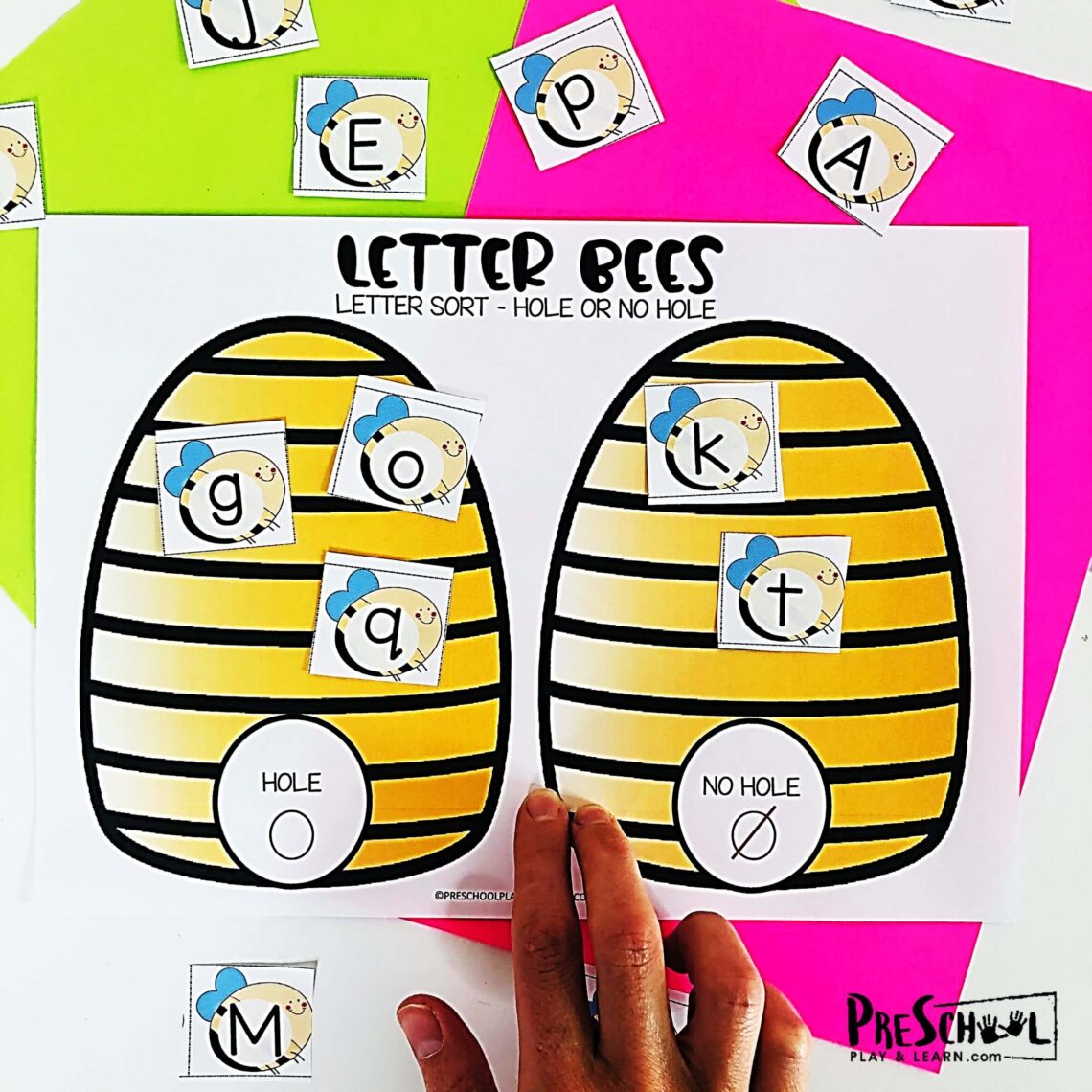 🐝 Letter Bees Visual Discrimination Activities