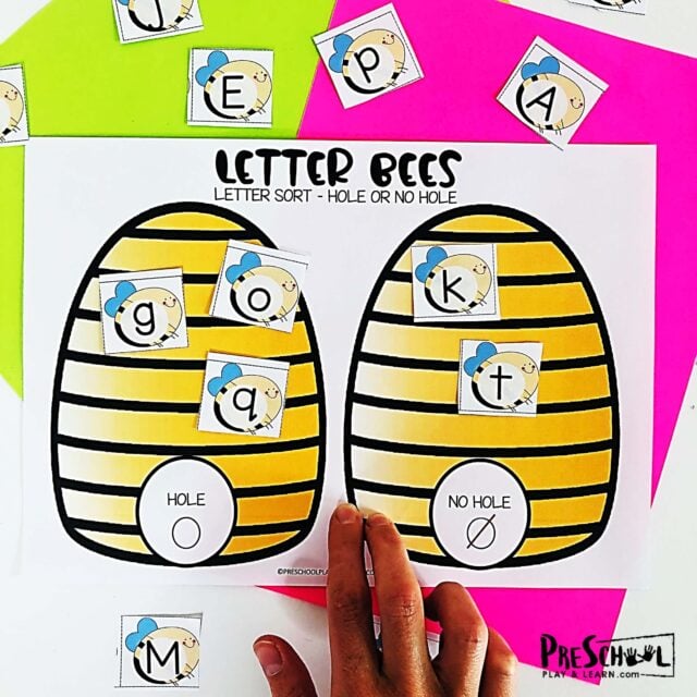 🐝 Letter Bees Visual Discrimination Activities