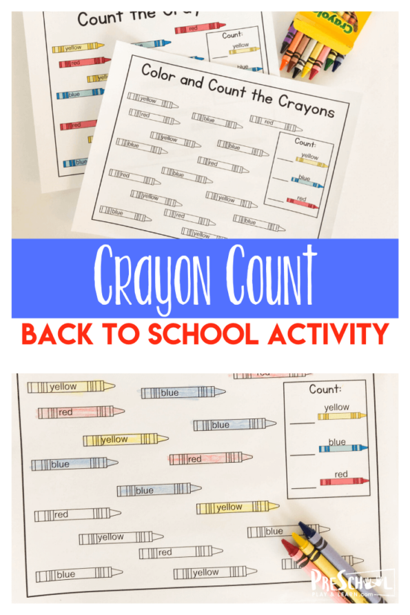 I Spy Colors - FREE Pritnable Crayon Preschool Worksheets