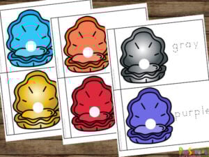 🐚 Learning Colors for Preschoolers with Shell - Printable