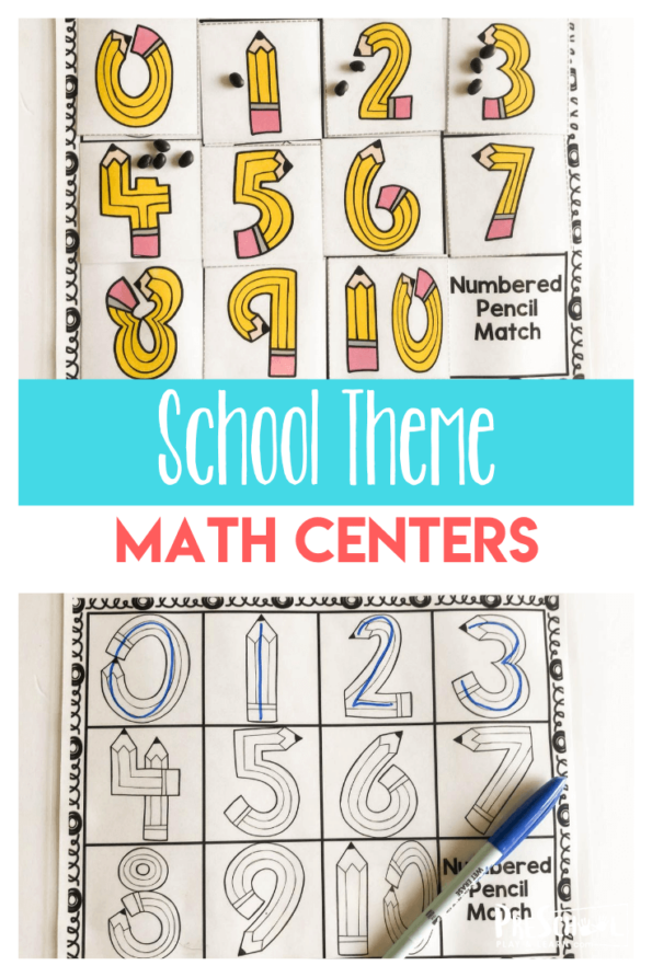 ️ FREE Back to School Number Matching Activity for Preschoolers