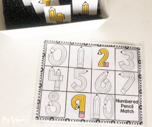 ️ FREE Back to School Number Matching Activity for Preschoolers