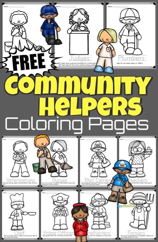 FREE Printable Community Helpers Matching Game