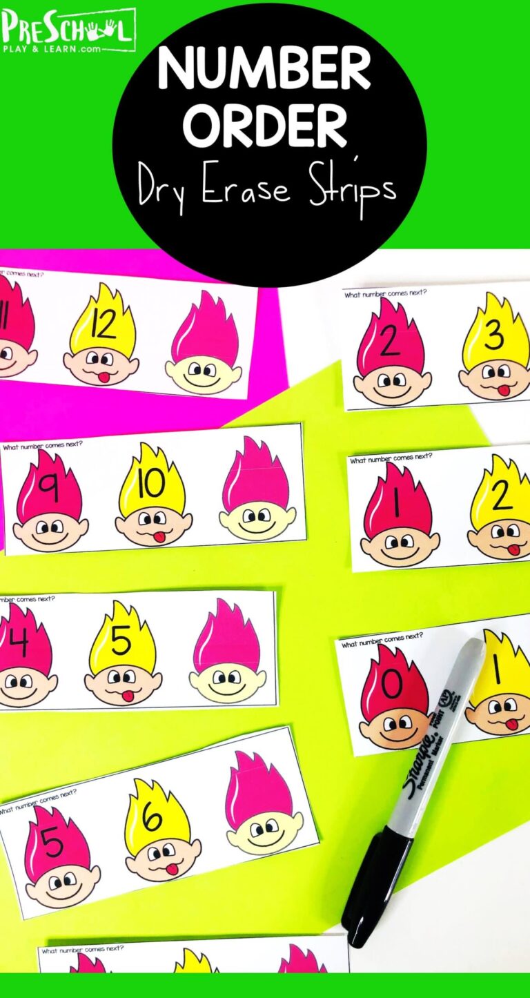 FREE Trolls Number Sequencing Activity