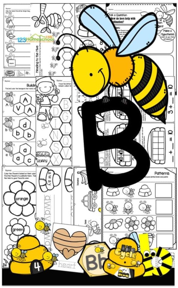 🐝 CVC Words Printable Bee Punch Cards