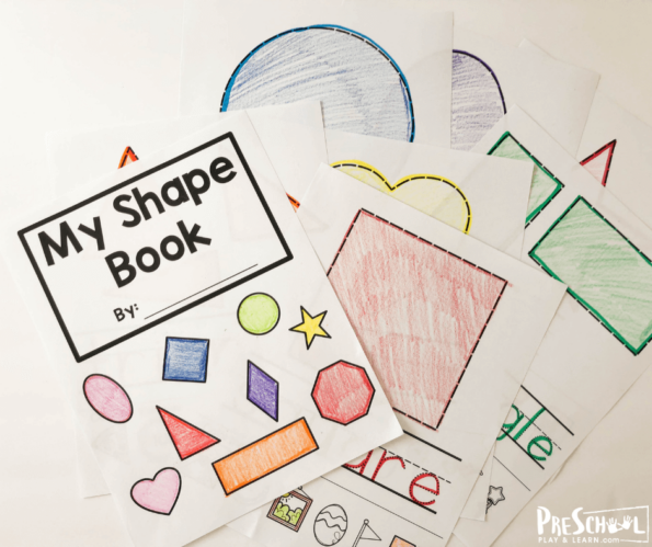 🔺🟡🟪 FREE Printable My Shape Book pdf for Preschoolers