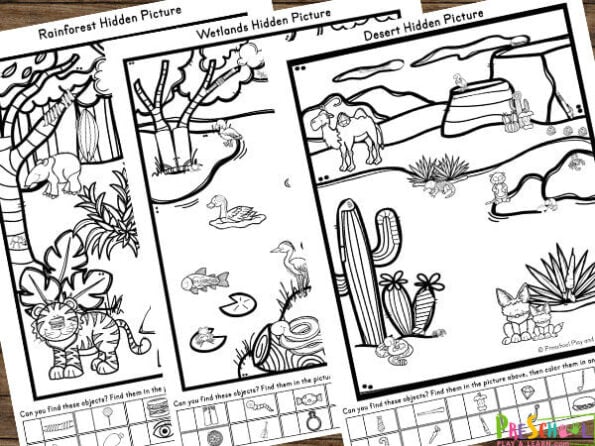 FREE Printable Animal Hidden Picture Worksheets